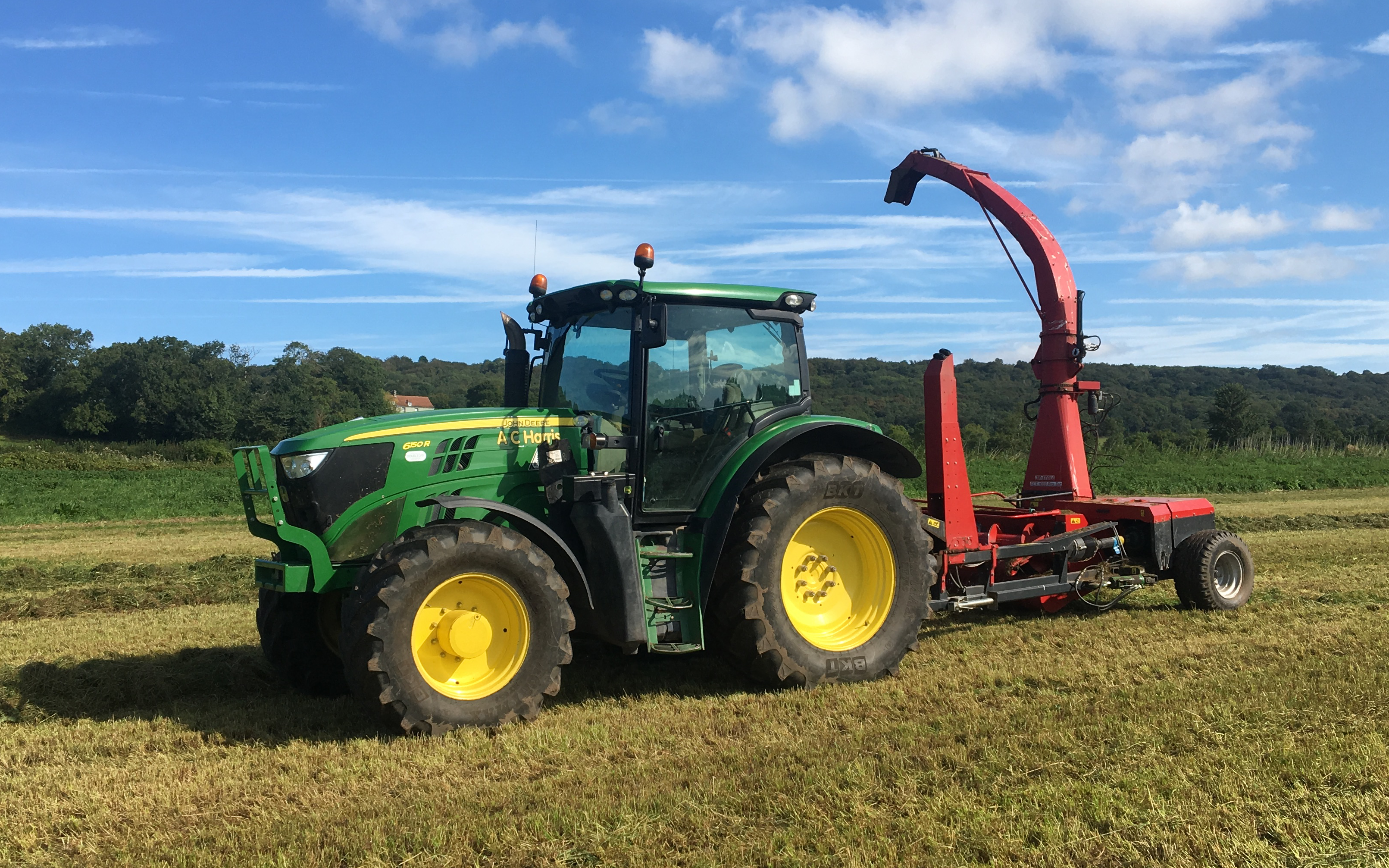 High output trailed forage harvester - A C Harris Contracting